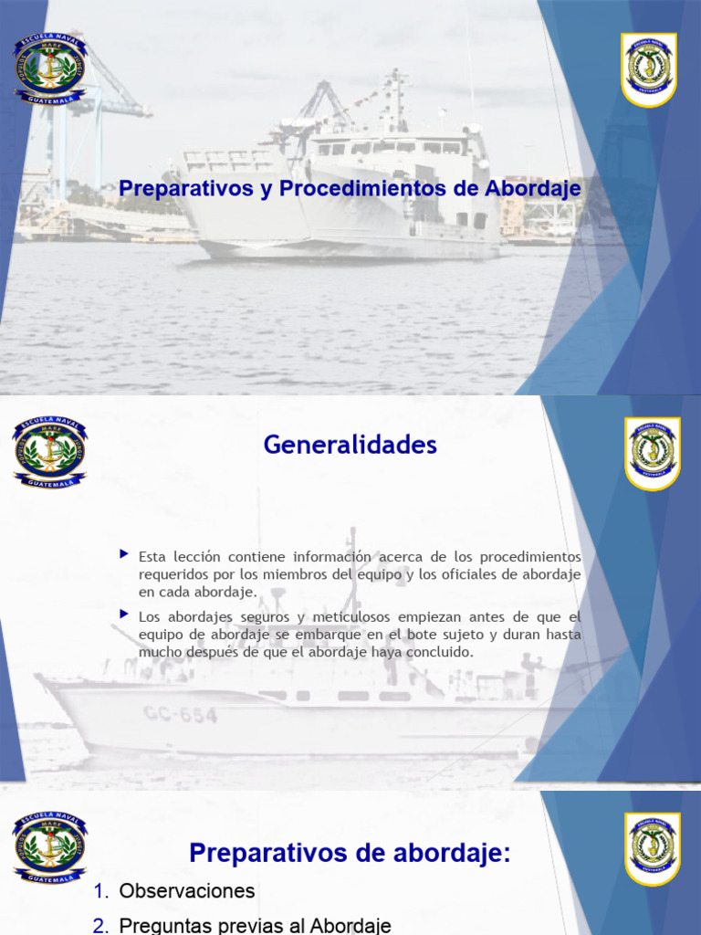 Preparativos y Procedimientos de Abordaje | PDF | Buques