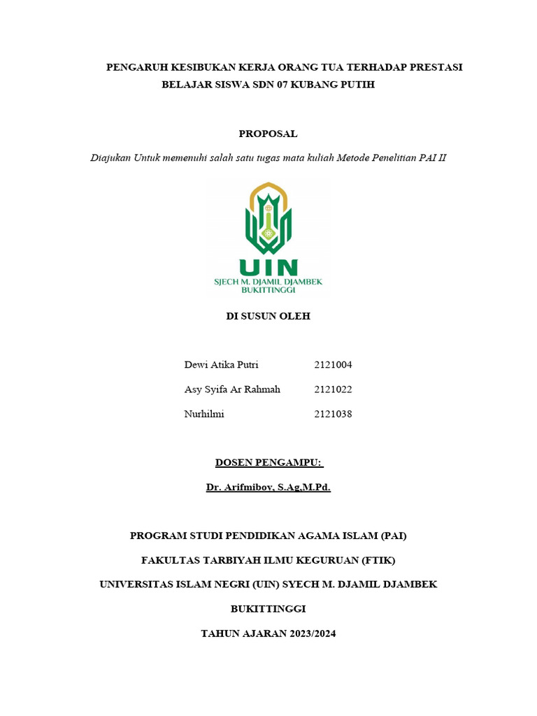 Proposal Metopen II | PDF