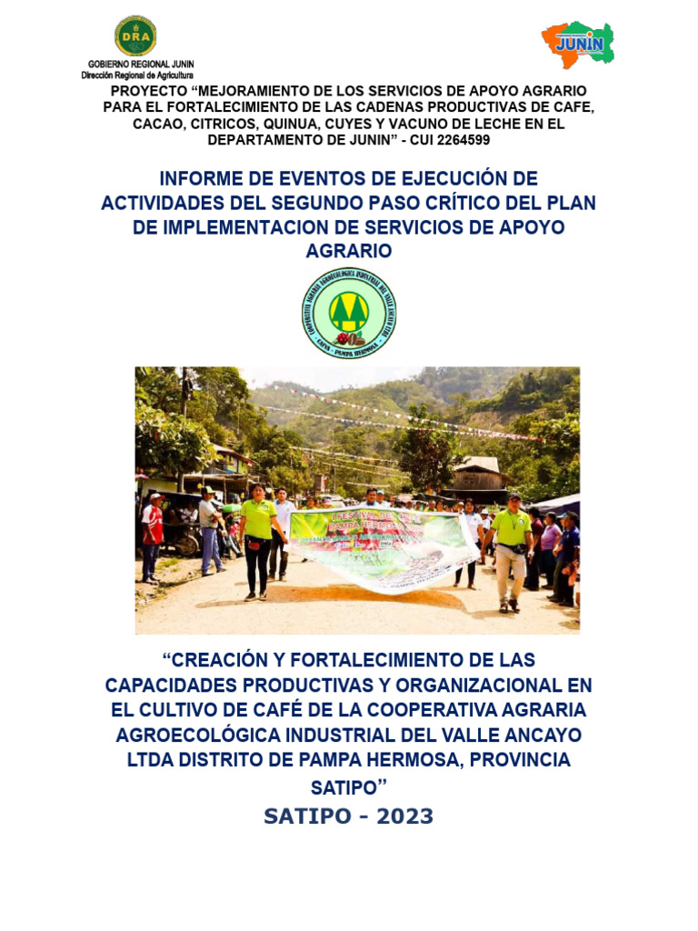 Esquema para Elaborar Informe de Eventos Ok | PDF | café | Perú