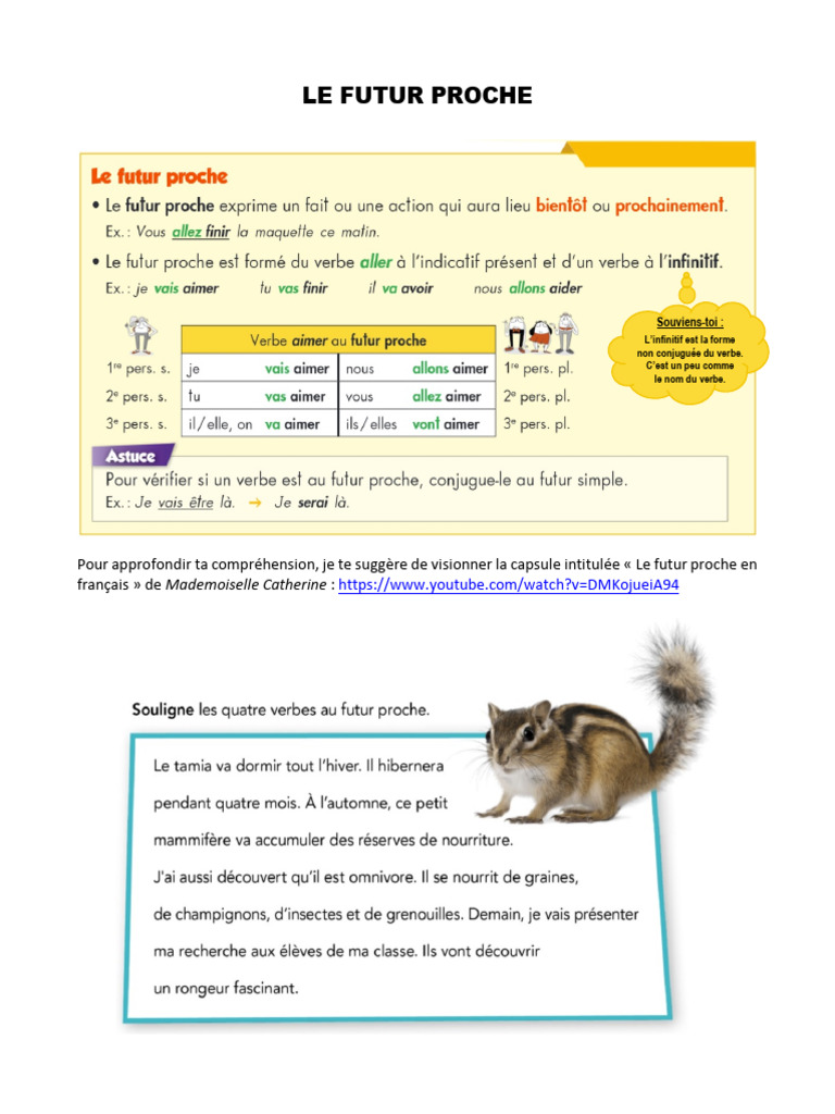 Conjugaison du Futur Proche en Français | PDF | Verbe | Linguistique