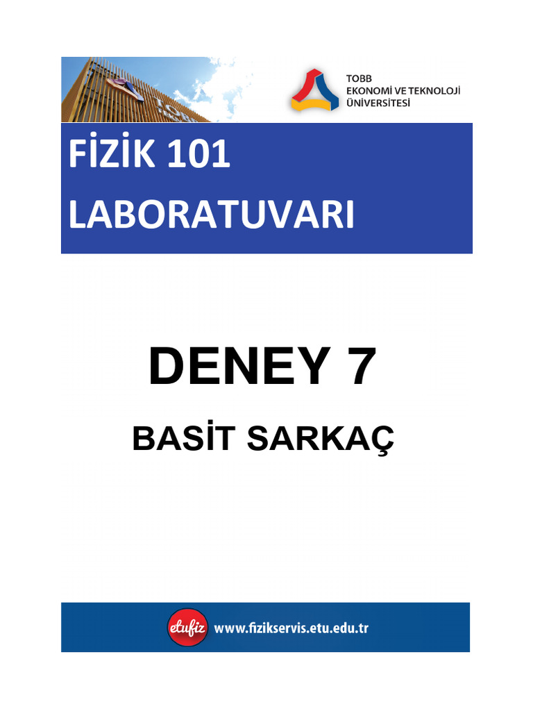 Fi̇z101l-Deney 7-2023-2024-Güz Dönemi̇ | PDF
