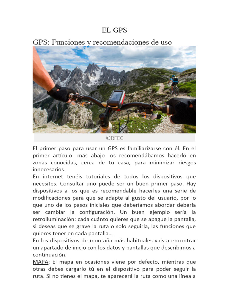 El GPS | PDF | Sistema de Posicionamiento Global | Informática