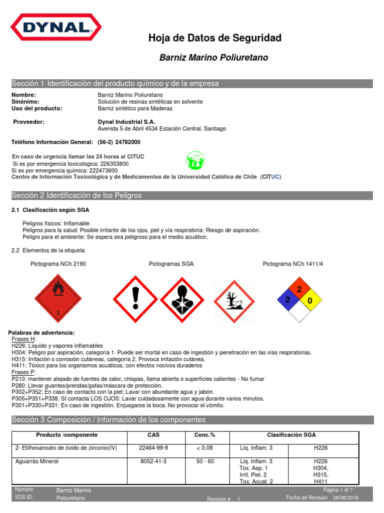 HDS-Barniz-Marino-Poliuretano-1 | PDF | Agua | Suelo