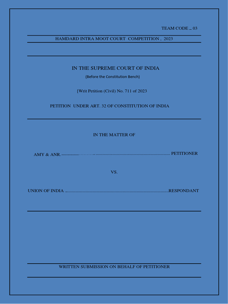 Supreme Court Petition Cover Sheet | PDF