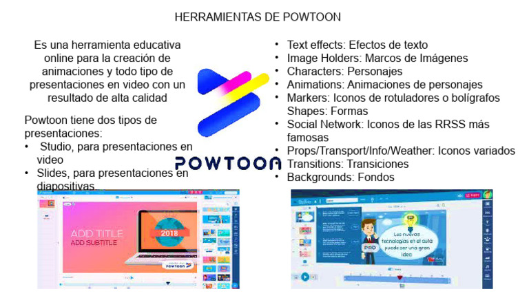 Herramientas de Powtoon | PDF