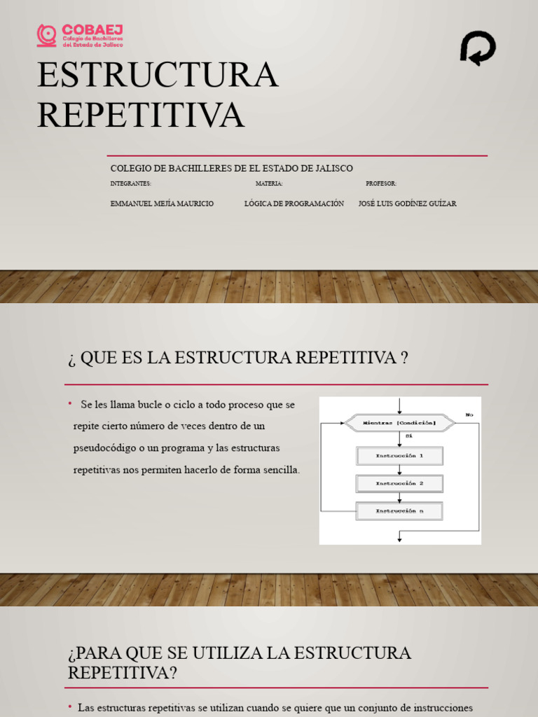Estructura Repetitiva | PDF | Flujo de control | Ingeniería Informática