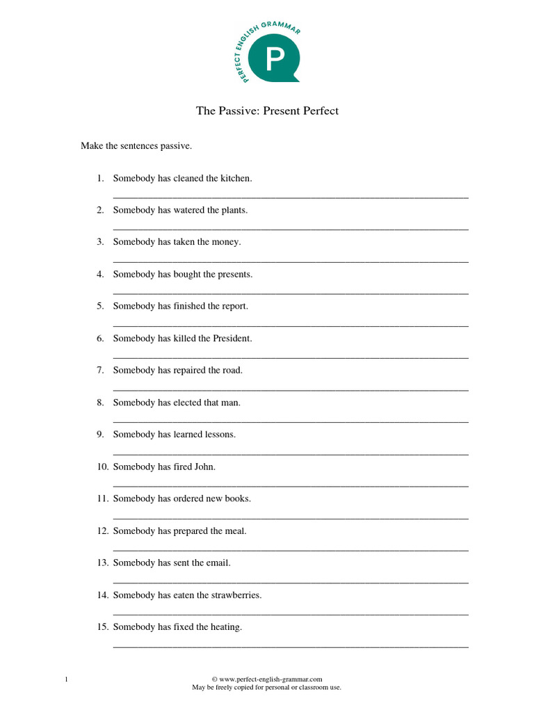 Passive Present Perfect | PDF | Foods | Home