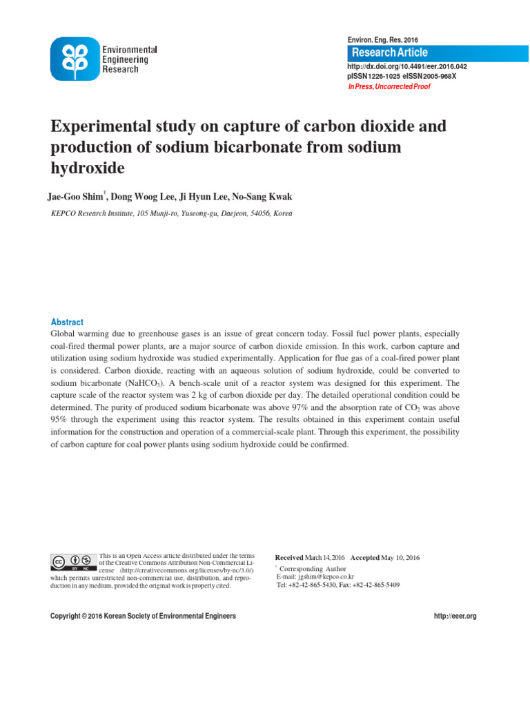 Experimental Study Co2 Capture | PDF | Climate Change | Carbon Capture ...
