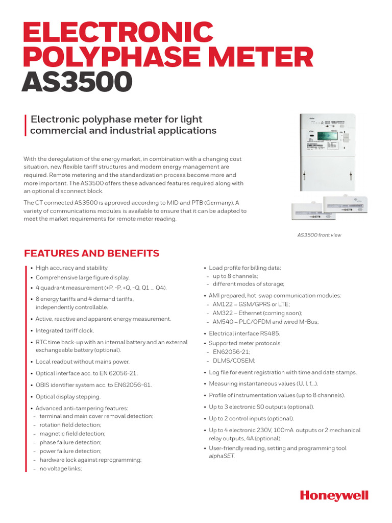 PRen GB000092 02 AS3500 Datasheet | PDF | Mains Electricity | Power Supply
