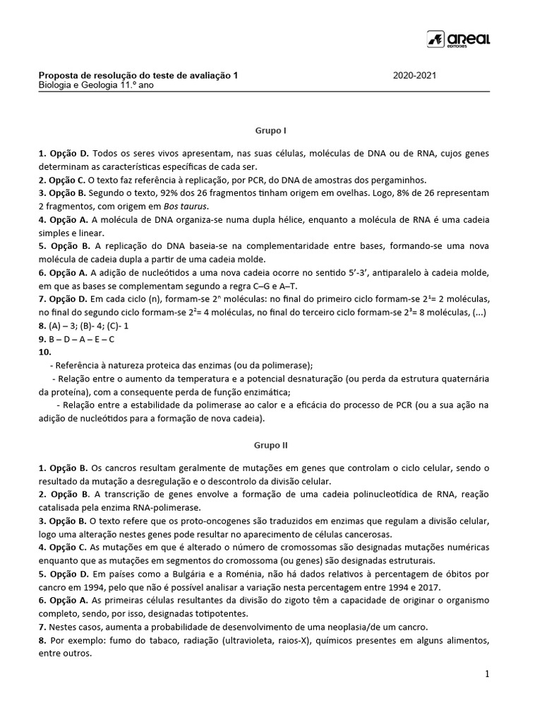 Ae bg11 Prop Resol 1 | PDF | Câncer | Célula (Biologia)