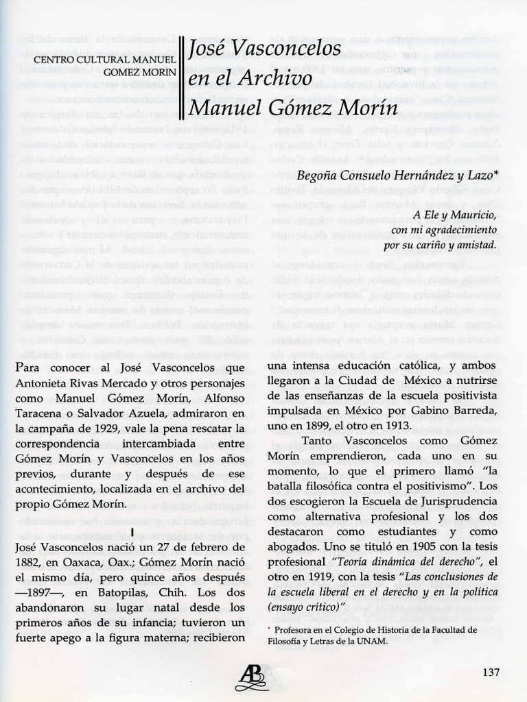 5-18-Jose-Vasconcelos-en-el-Archivo-Manuel-Gomez-Morin.-Centro-Cultural-Manuel-Gomez-Morin | PDF