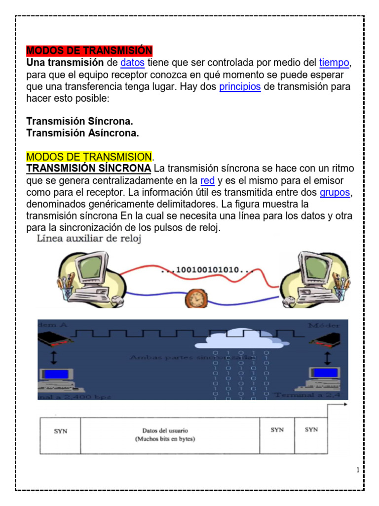 Modos de Transmisión | Descargar gratis PDF | Modo de Transferencia ...