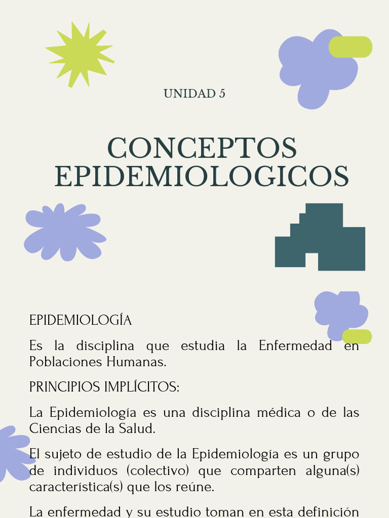 Unidad 5 Salud Publica 1 Conceptos Epidemiologicos | PDF | Epidemiología | Epidemias
