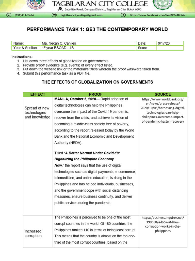 The Effects of Globalization On Governments | Download Free PDF ...