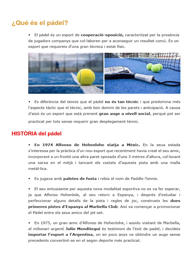 Apunts de Padel | PDF