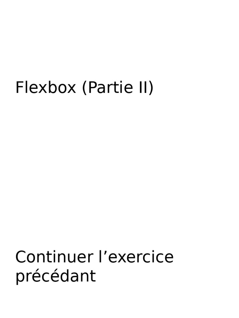 Chap 2 Flex Partie 2 | PDF | Mise en page | Programmation web