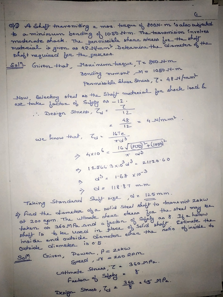 Machine Design Assignment | PDF