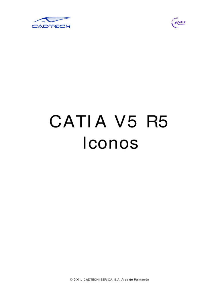 Iconos de CATIA V5 R5: Manual de Uso | PDF | Geometría | Geometria clasica