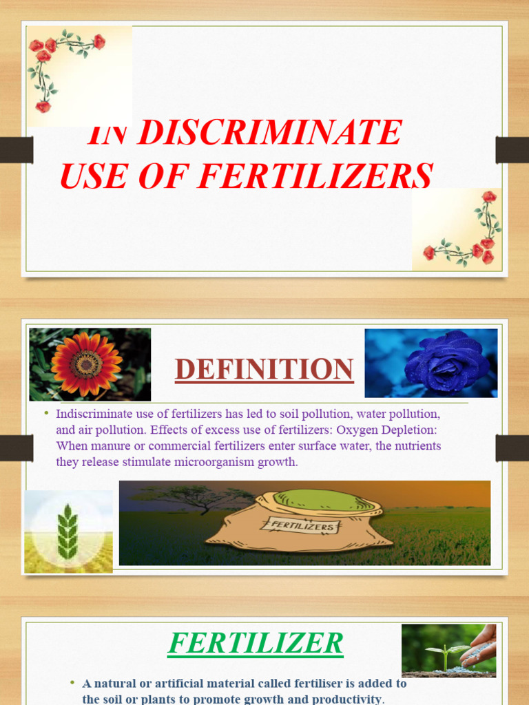 Indiscriminate Use of Fertilizer PPT 3 | PDF | Fertilizer | Soil