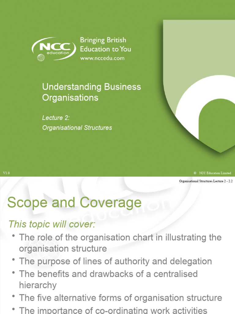 UBO - Lecture 02 - Organisational Structures | PDF | Organizational ...
