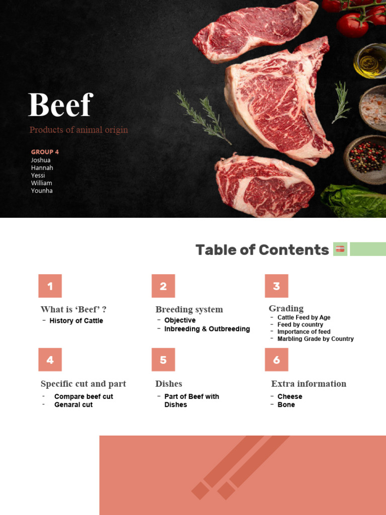 beef 피피티 | PDF | Chuck Steak | Beef