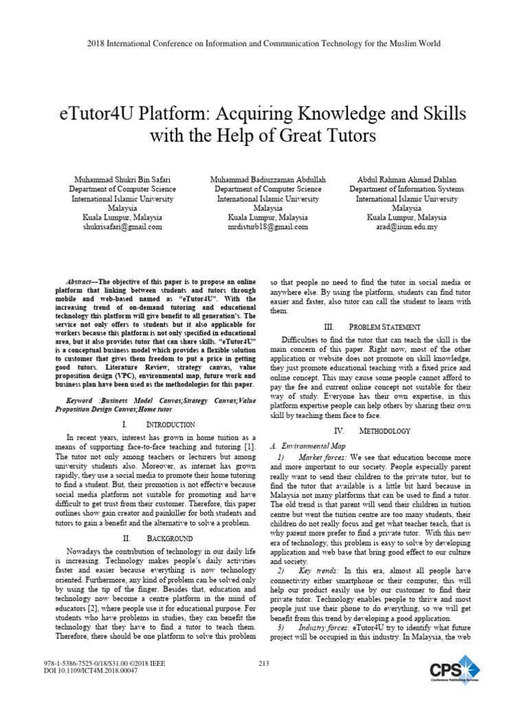 Etutor4U Platform: Acquiring Knowledge and Skills With The Help of Great Tutors | Download Free ...