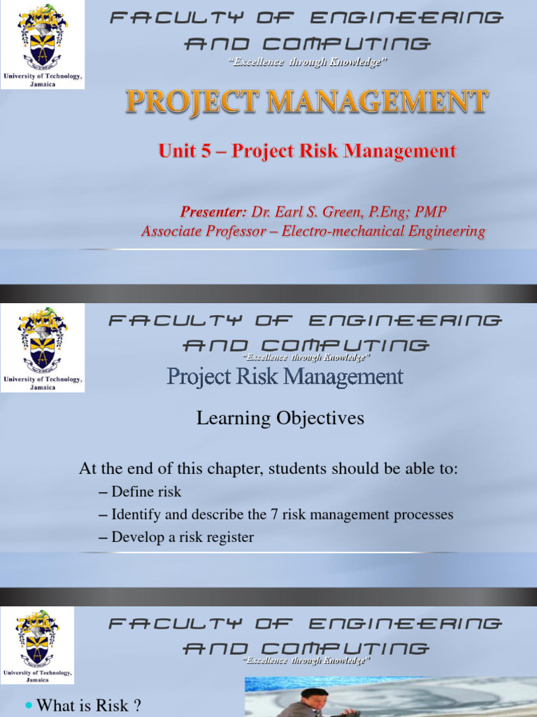 25 - Week 7 - Project Risk Management | PDF | Risk | Project Management