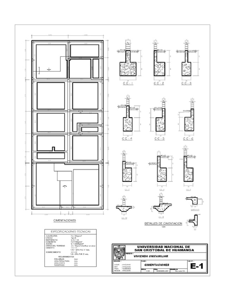 Plano Cimentacion | PDF