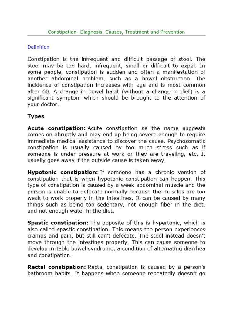 Constipation | PDF | Constipation | Rectum