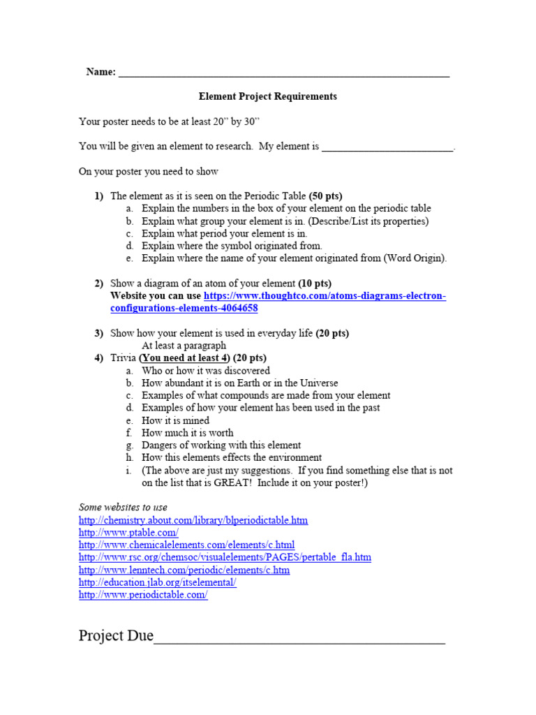 Element Project | PDF