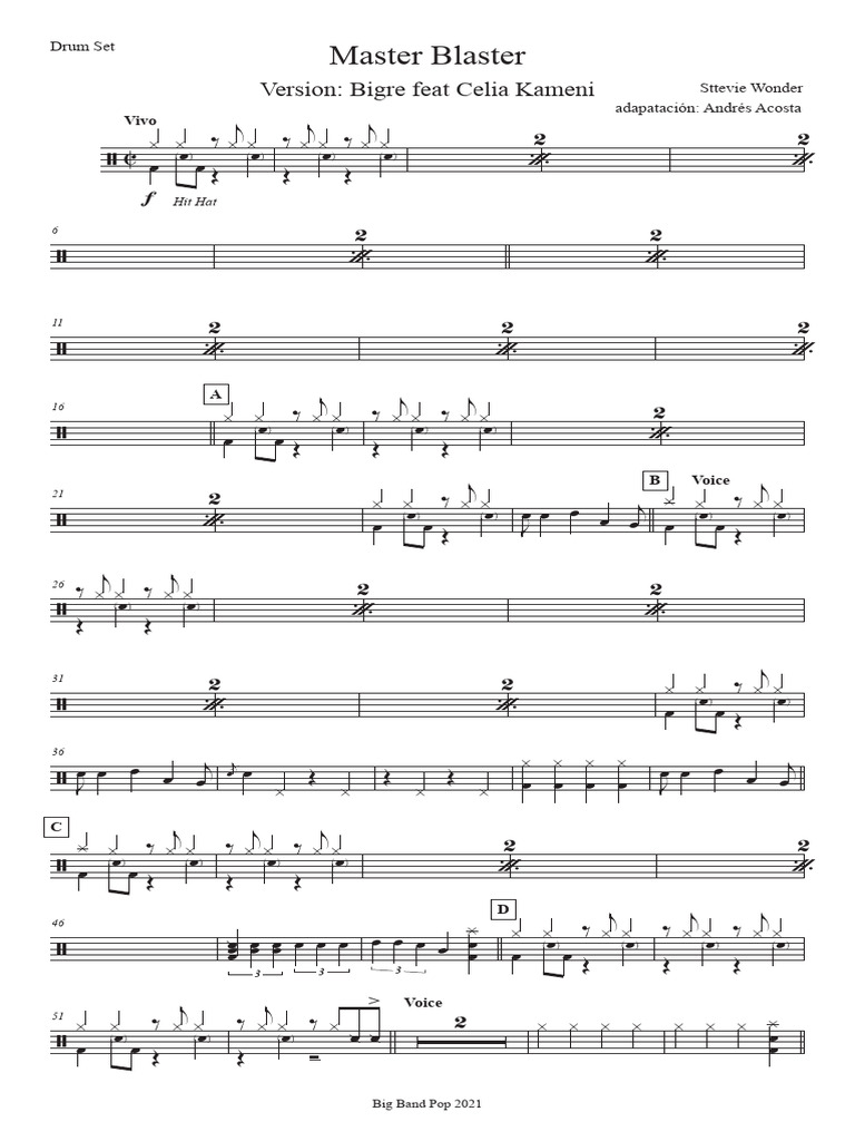 Partition Master Blaster - Version Big Band | PDF