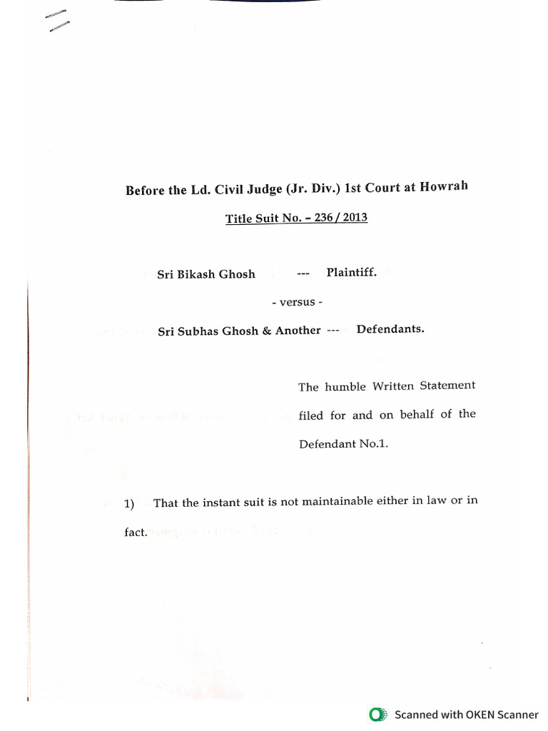 Written Statement | PDF