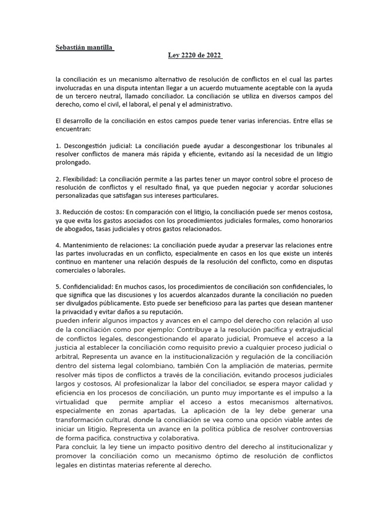 Ley 2220 de 2022 | PDF | Justicia | Crimen y violencia