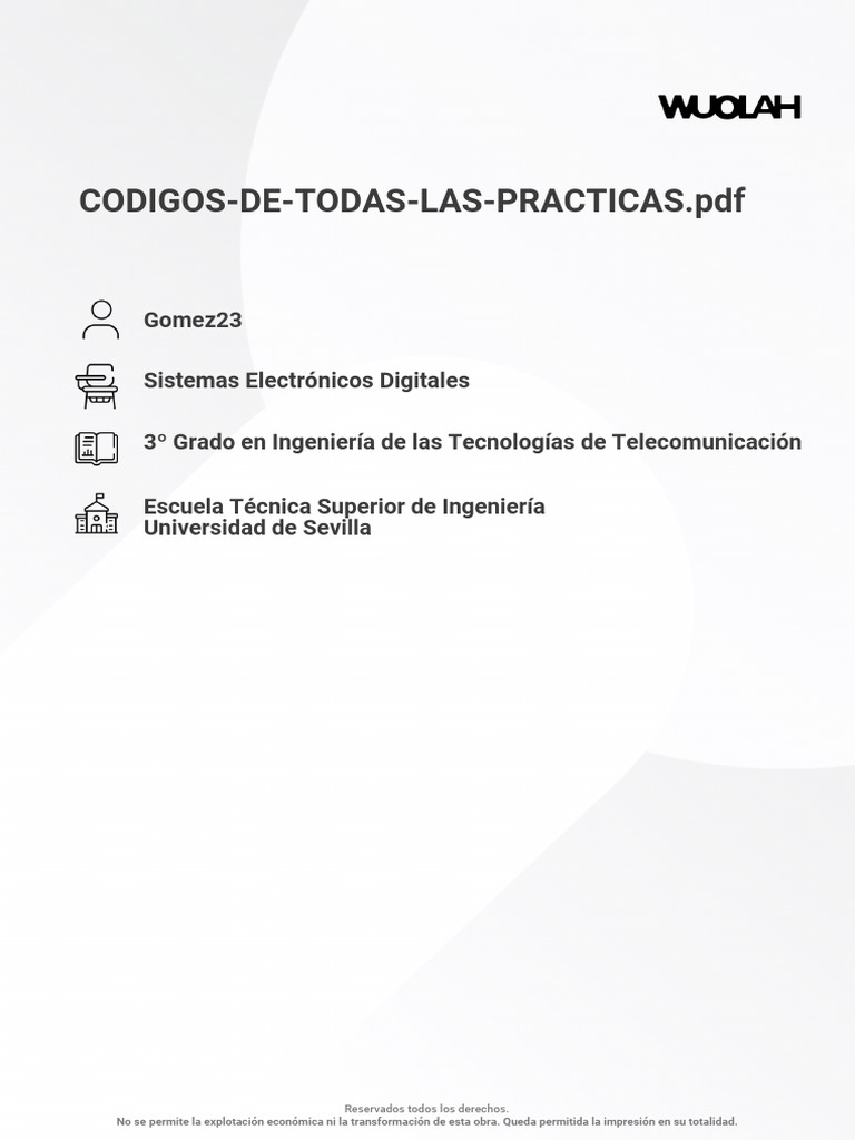 Wuolah Free Codigos de Todas Las Practicas | PDF