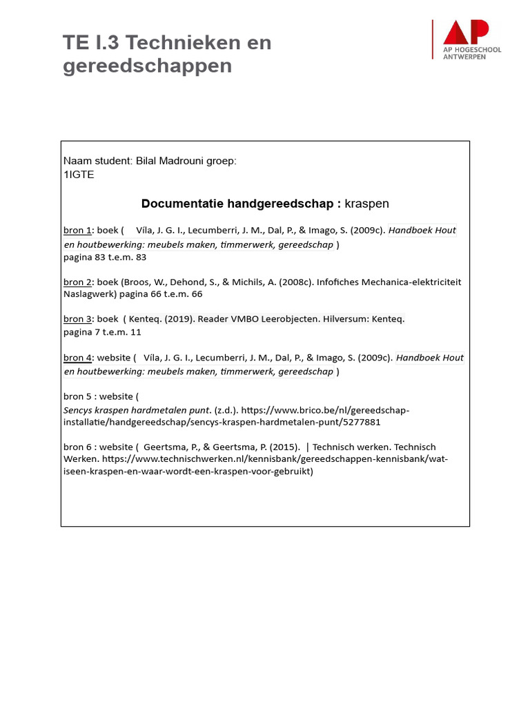 Bronvermelding Kraspen 1 | PDF