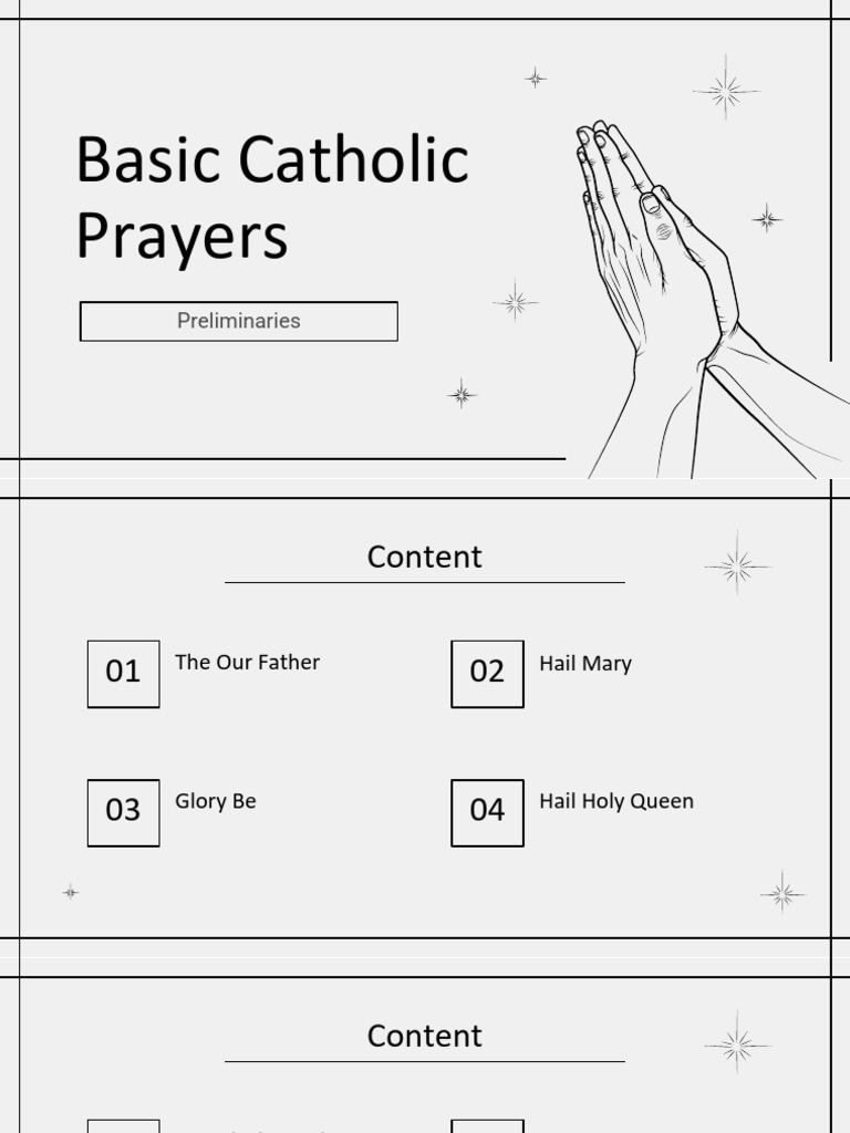 Basic Catholic Prayers | PDF | Lord's Prayer | Jesus