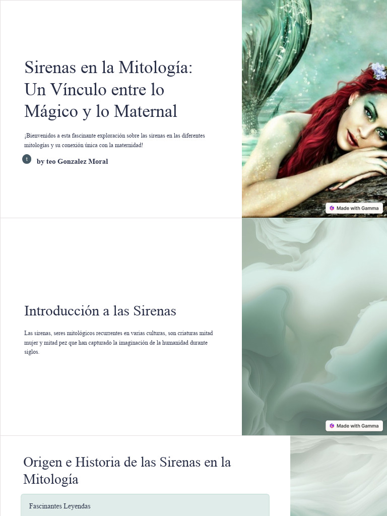 Sirenas: Magia y Maternidad Mitológica | PDF | Sirena | Mitología griega