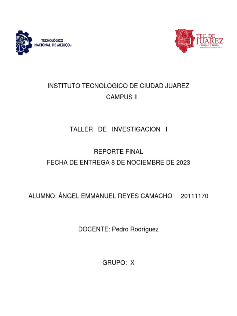 Instituto Tecnologico de Ciudad Juarez | PDF | Espectro ...