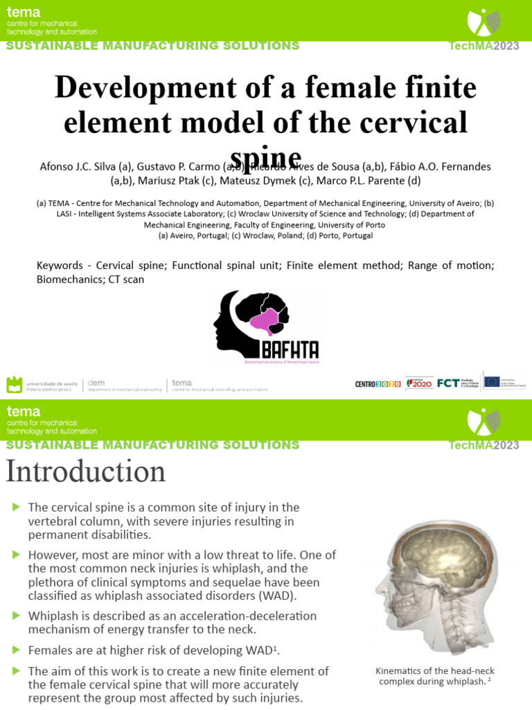 AfonsoEtAl TechMA2023 Presentation | PDF | Vertebral Column | Anatomy