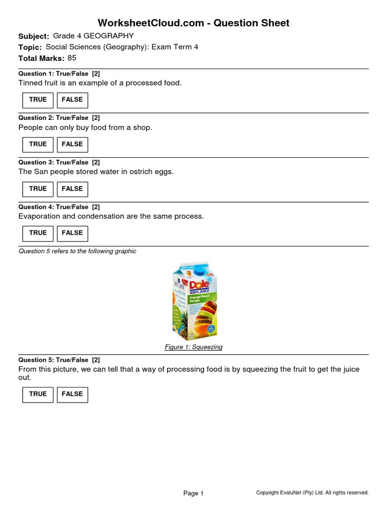 g4 Geography Term 4 Exam | PDF | Water | Agriculture