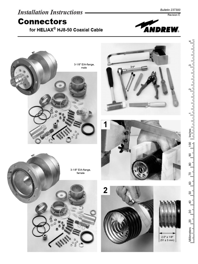 Connectors For HELIAX® HJ8-50 Coaxial Cab - 0d - 0a Le | PDF | Screw ...