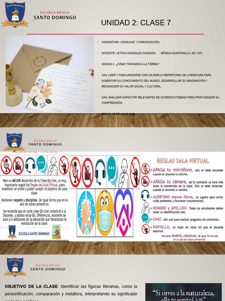 CLASE 7- 5° Lenguaje (Unidad 2) | PDF | Metáfora | Amor