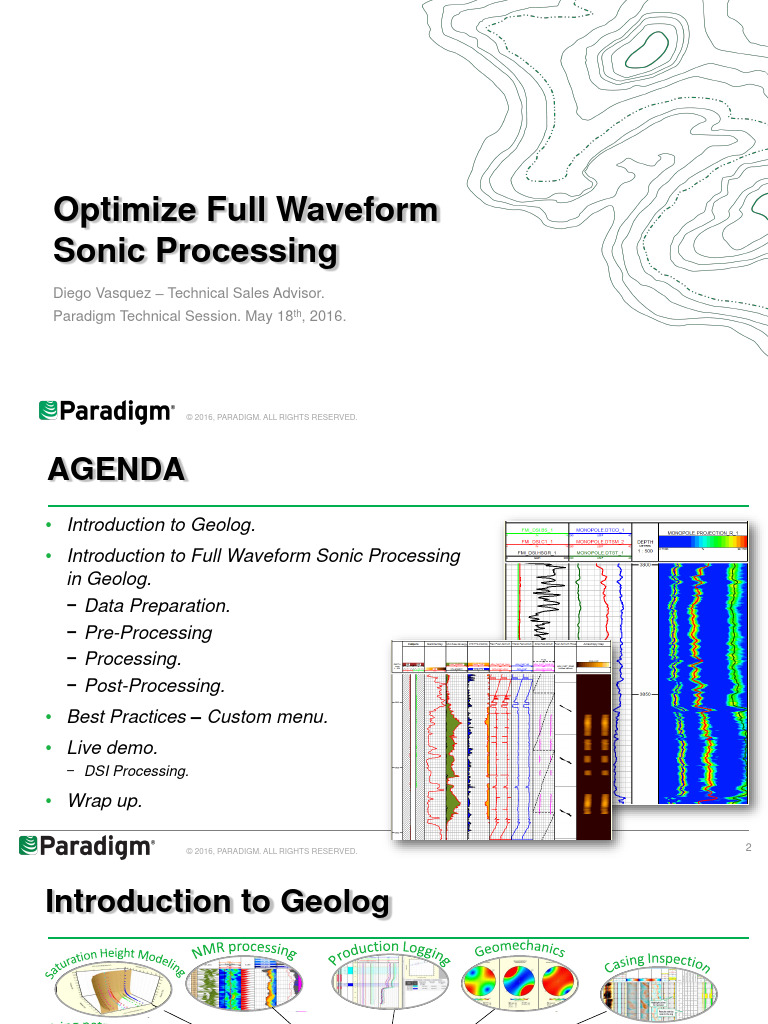 Full Waveform Sonic Processing Guide | PDF | Anisotropy | Chemistry
