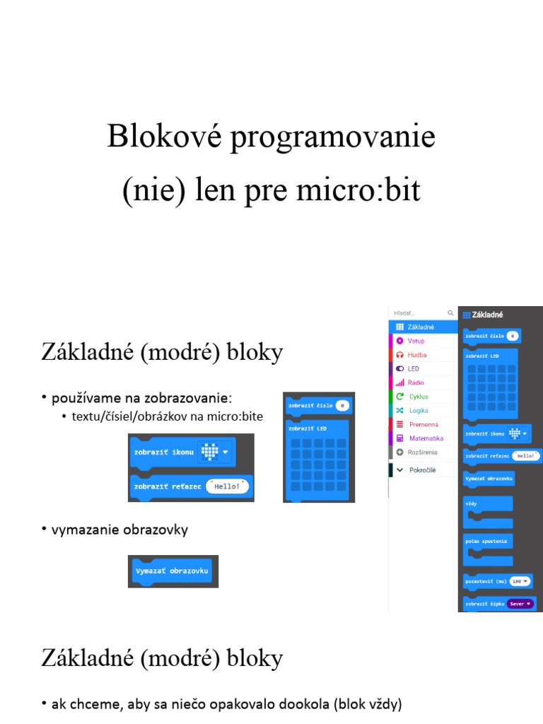 Blokové Programovanie - Zaklad | PDF
