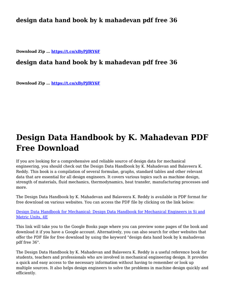 Mechanical Design Data Guide | PDF | Books | Mechanical Engineering