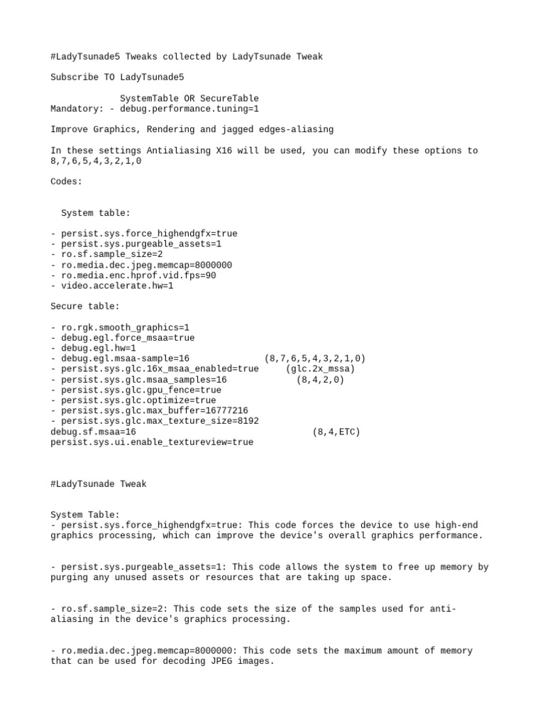 Graphics Tweaks for Enhanced Gaming | PDF | Rendering (Computer ...