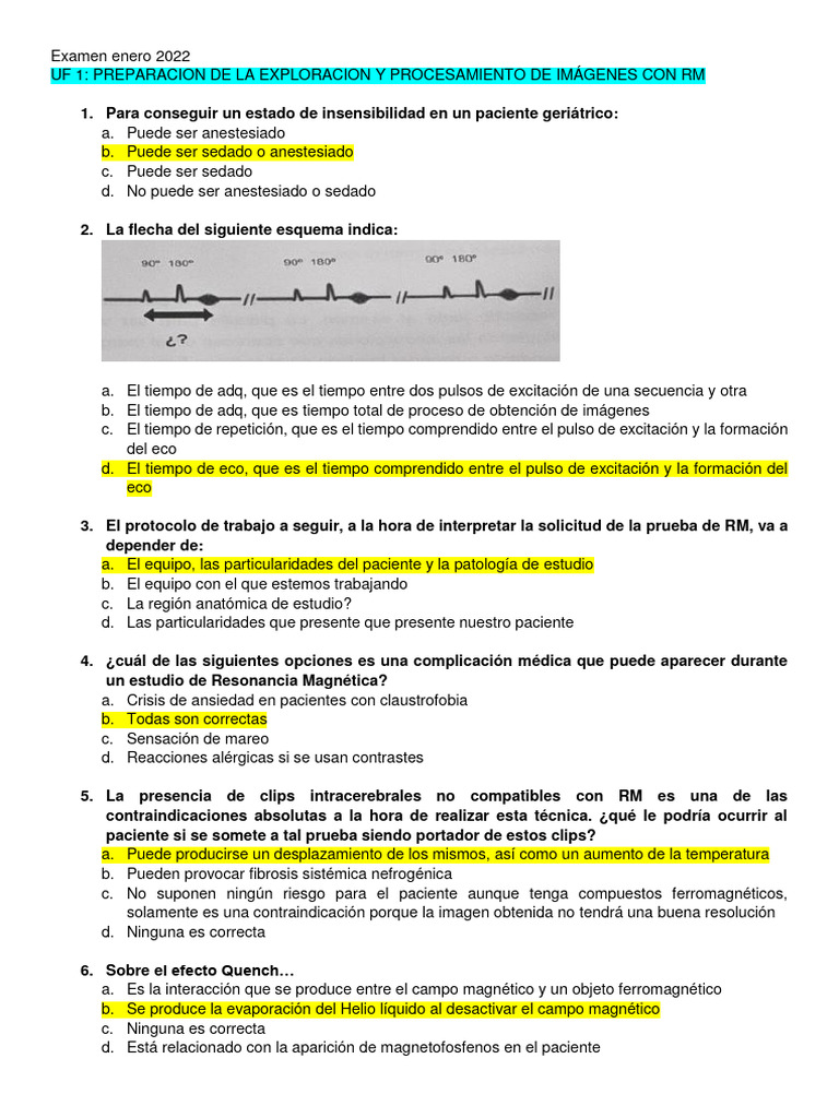 Examen Enero 2022 Ilerna Descargar Gratis Pdf Angiografía Medicina