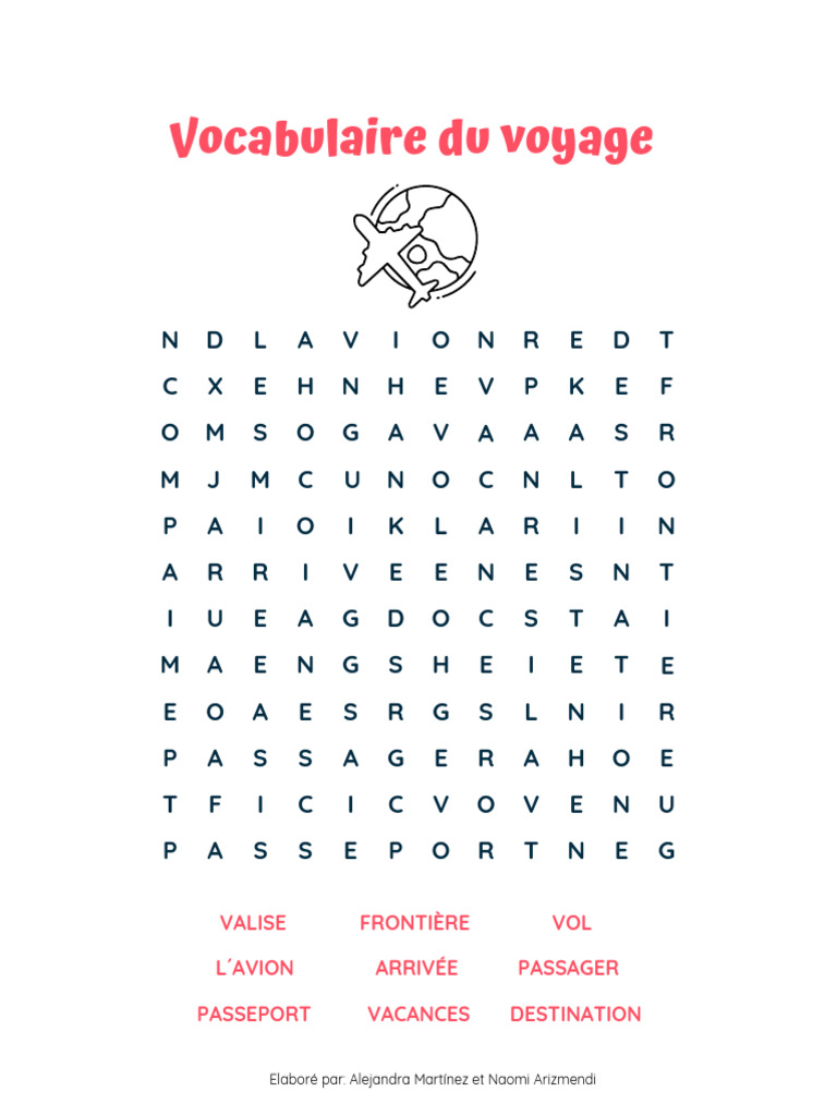 Vocabulaire du Voyage en Anglais | PDF