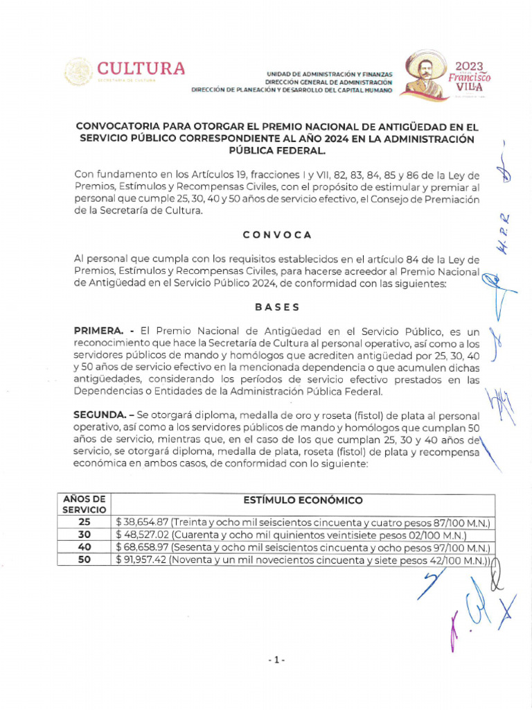 Convocatoria Premio Nacional 2024 | PDF