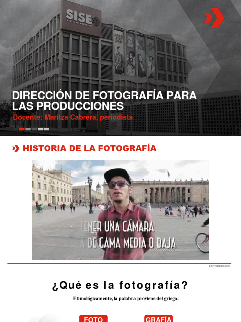 Sesión 1 - Historia de La Fotografía | PDF | Fotografía digital | Cámara